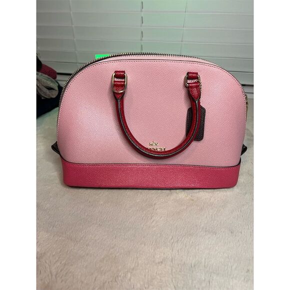 Coach | Bags | Coach Mini Sierra Satchel Pink Colorblock Leather Womens ...